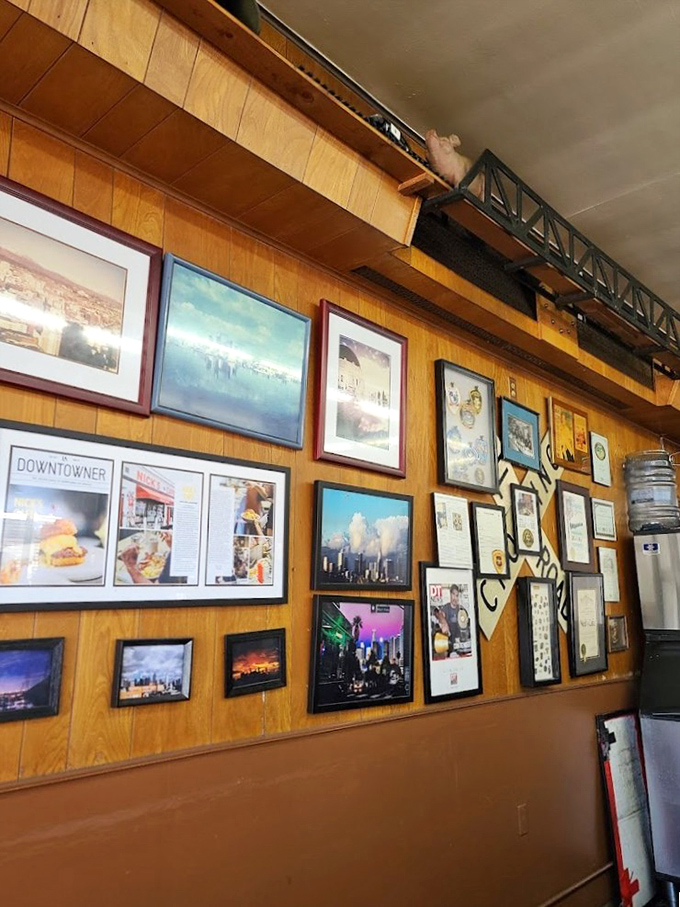The wall of fame tells stories of decades of satisfied customers. Each frame and clipping represents another chapter in this beloved cafe's history of feeding Los Angeles.