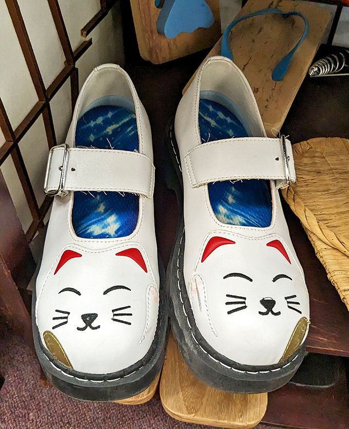 These lucky cat shoes take "walking with good fortune" quite literally. Fashion meets function in these whimsical kicks that would make any cat lover strut.