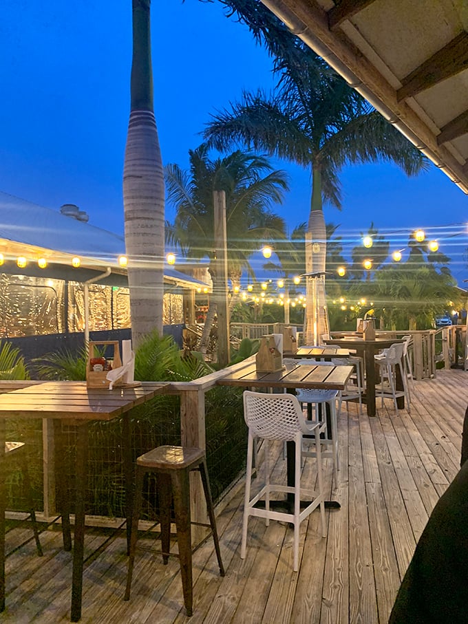 Waterfront seating where every meal comes with a million-dollar view absolutely free.