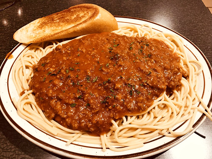 Spaghetti with meat sauce that doesn't pretend to be Italian grandmother authentic &ndash; just honest, hearty food that satisfies the soul.