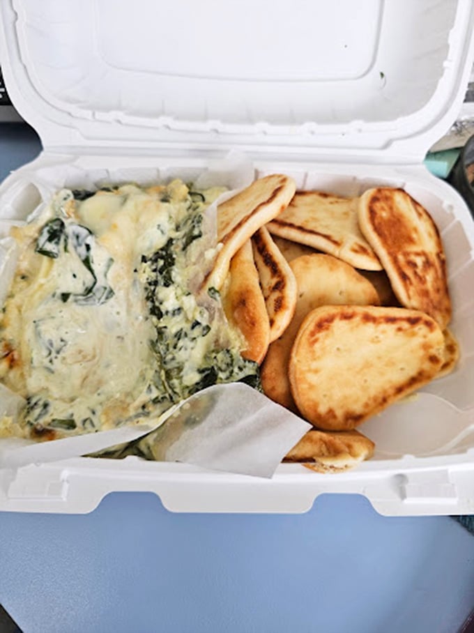 Creamy spinach dip with warm pita triangles&mdash;the appetizer that makes waiting for your main course a pleasure, not a chore.