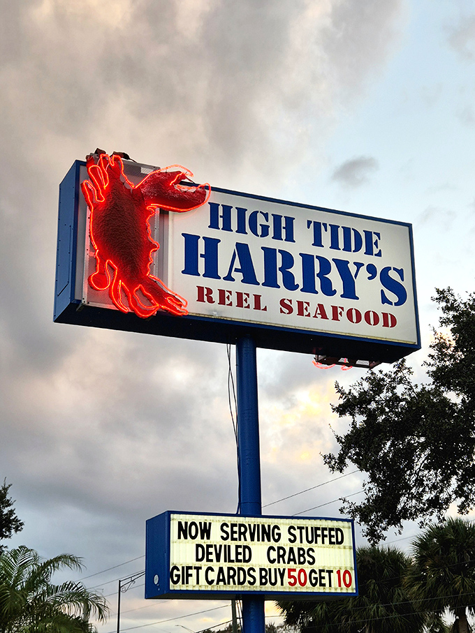 High Tide Harry's announces itself boldly &ndash; no hiding this treasure from hungry seafood seekers.