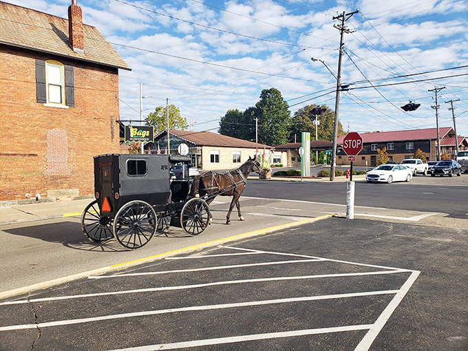 Sidewalk perspectives reveal a town designed for human connection rather than hurried commutes.