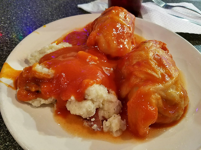 Stuffed cabbage rolls swimming in tomato sauce &ndash; the kind of dish that makes you understand why comfort food earned its name.