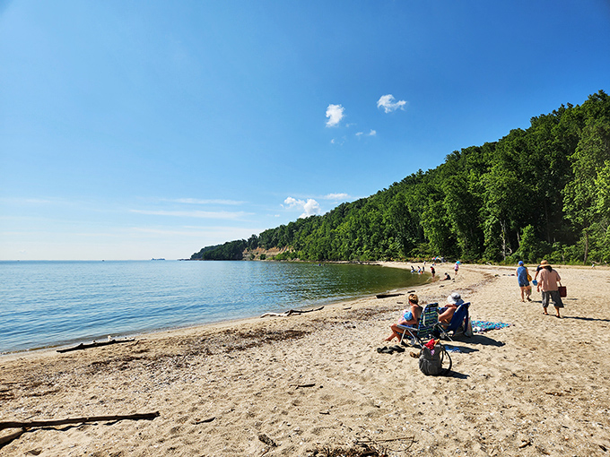 Social distancing before it was trendy. Flag Ponds' spacious beach lets visitors spread out while soaking up sunshine and serenity.