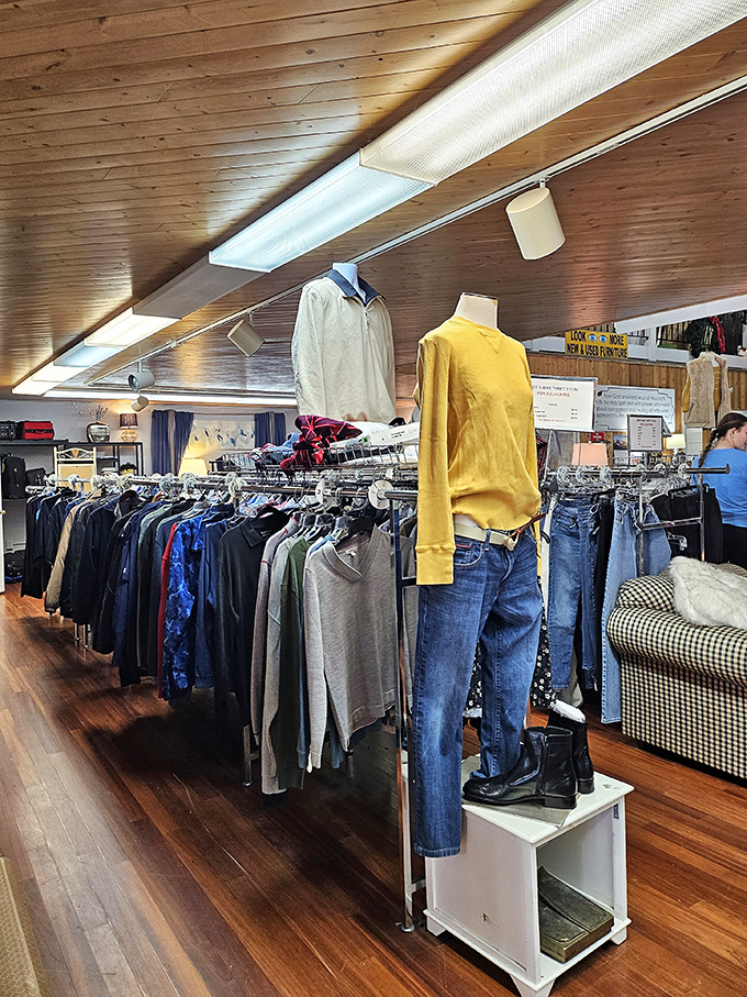 Sweater weather paradise! These mannequins showcase outfits that would cost ten times more if they had fancy mall store tags.