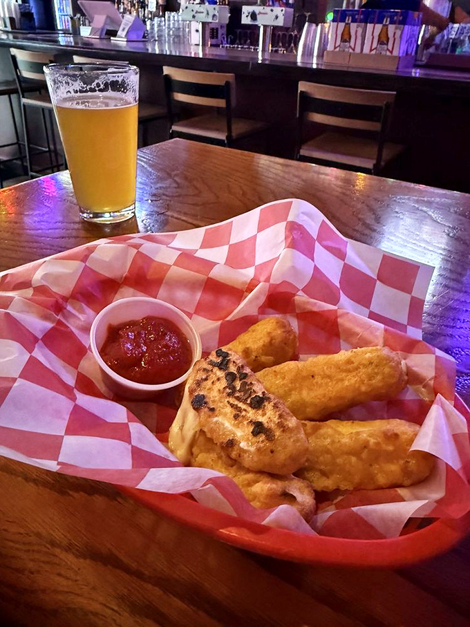 Crispy on the outside, tender on the inside&mdash;these aren't just chicken tenders, they're a masterclass in texture. Beer's perfect companion.