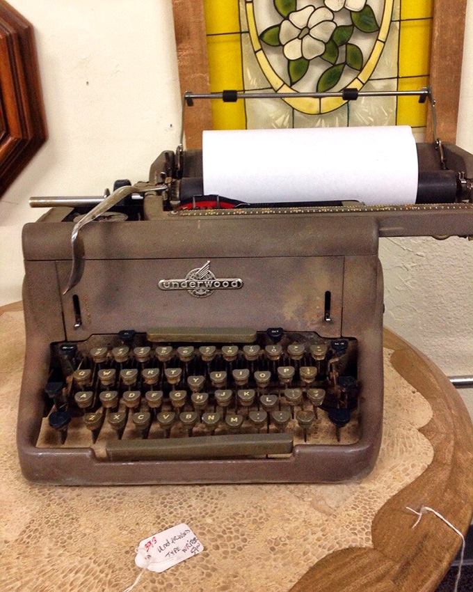 This typewriter probably wrote love letters, resignation letters, and maybe even the Great American Novel.