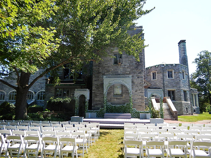 The castle transforms into a wedding venue, where "happily ever after" begins with actual castle credentials. No fairy godmother required.