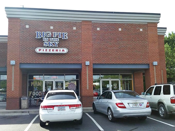 Big Pie's straightforward storefront hides Georgia's most intimidating pizza challenges behind those humble brick walls.