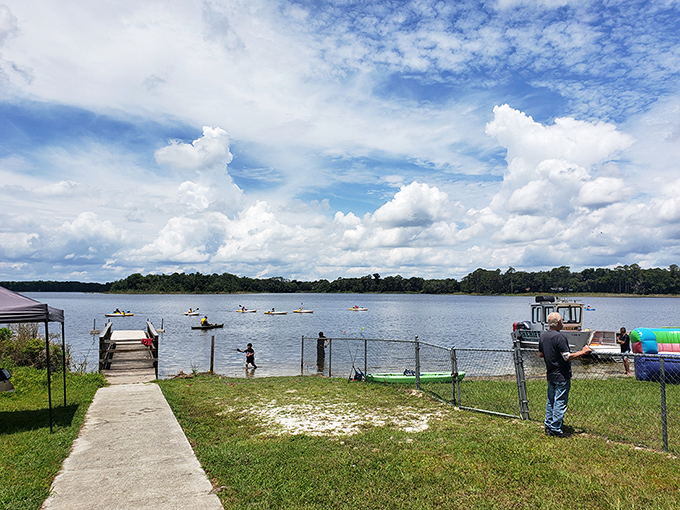 Crescent City's lakefront offers water recreation opportunities where kayakers enjoy natural Florida without paying premium waterfront prices.