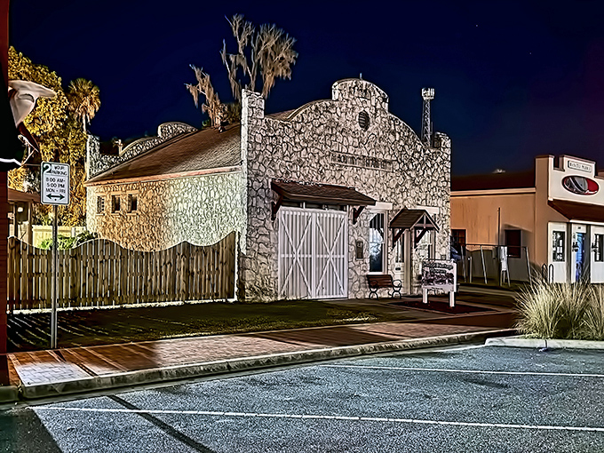 This unique stone building in Crystal River stands as a testament to Florida's architectural diversity.