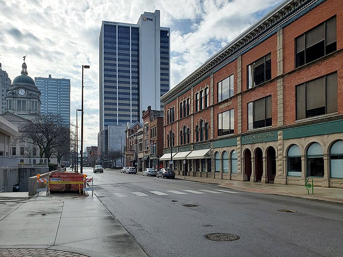 Fort Wayne's revitalized downtown streets welcome retirees with urban amenities at small-town prices. That brick pathway leads to affordable living!