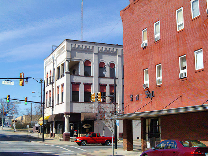 Red brick tradition meets modern convenience in streets designed for comfortable community living.