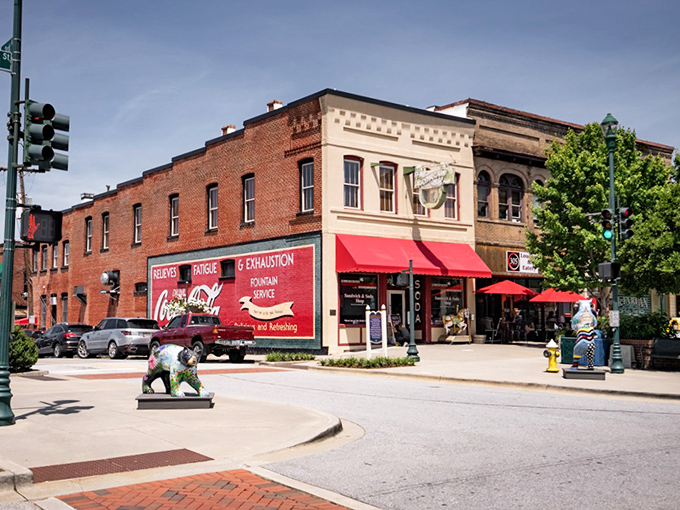 Hendersonville's Main Street might be the most walkable in North Carolina. Those wide sidewalks practically beg for a leisurely stroll.