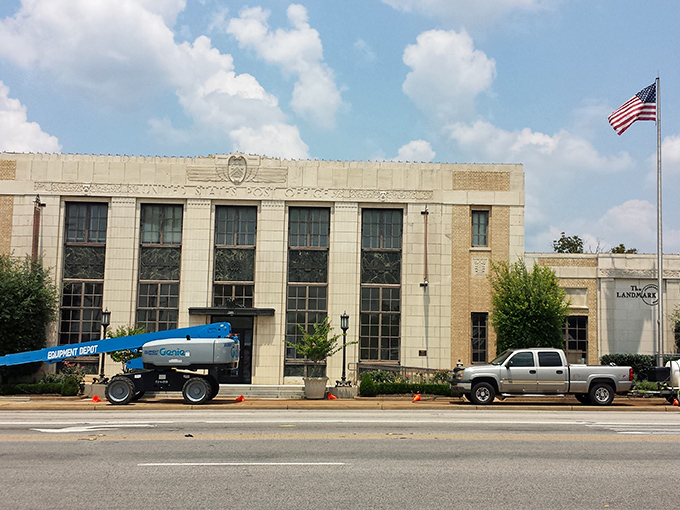 Jacksonville's historic courthouse stands watch over the town square, its clock tower keeping time for generations of Texans.