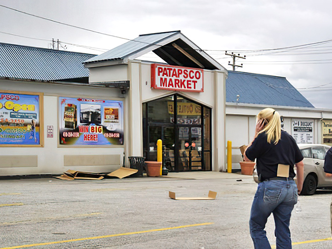 Patapsco Market's welcoming entrance promises adventure within. The gateway to unexpected discoveries!