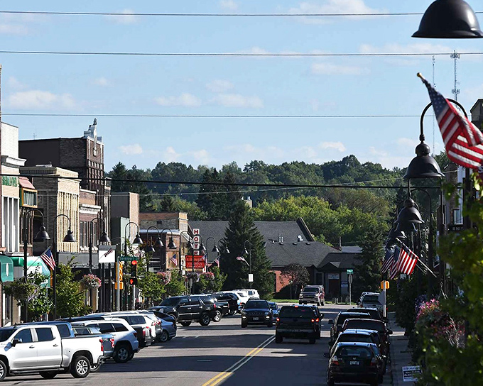 Rhinelander's main street in winter &ndash; where snow removal is an Olympic sport and everyone gets a gold medal.