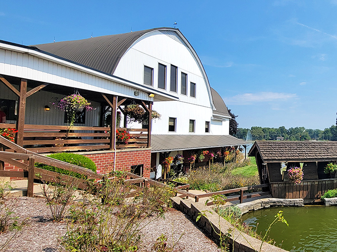 The Barn Restaurant lives up to its name with authentic farm charm. That silo isn't the only thing that's well-stocked!