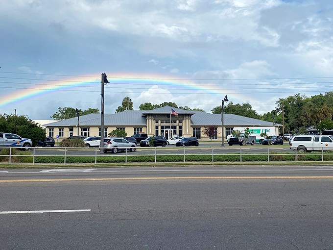 A rainbow arches over Williston's city buildings. Even Mother Nature knows how to frame this charming town perfectly!