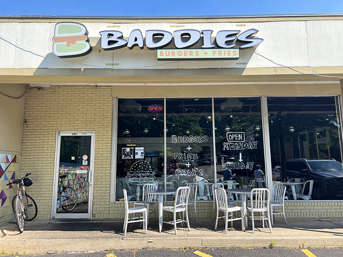 Athens students and locals alike flock to Baddies' cheerful storefront &ndash; where burger bliss comes with a side of nostalgia.