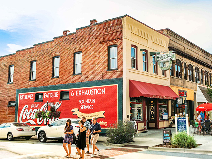 Tree-lined and welcoming, Hendersonville's downtown feels like a movie set. The kind of place where strangers become friends over coffee.