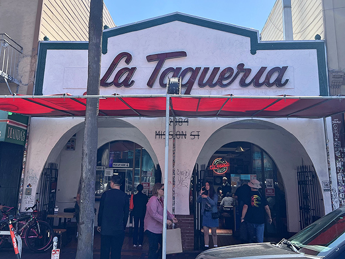 The unassuming storefront hides San Francisco's burrito royalty. No rice fillers here &ndash; just pure flavor bombs.