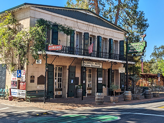 The main street of Murphys offers a perfect blend of Gold Rush history and modern wine country charm.