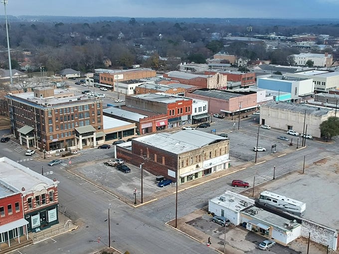 A bird's eye view of Palestine reveals its peaceful, affordable charm. Retirement dollars go further in this East Texas hidden gem.