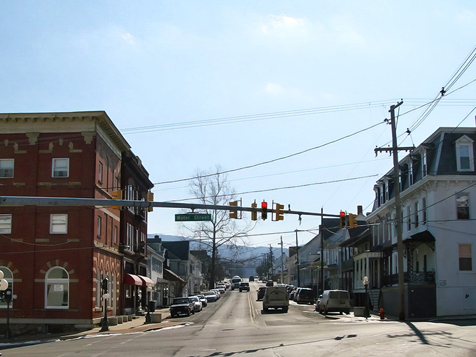 The view down Smithsburg's main street makes you want to cancel your streaming subscriptions and just sit on a bench instead.