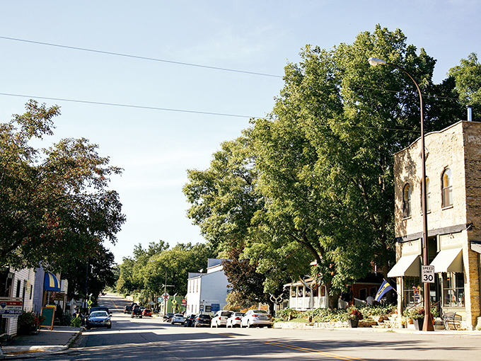 Stockholm may be tiny, but its quaint main street offers big charm with historic buildings and Mississippi River views.