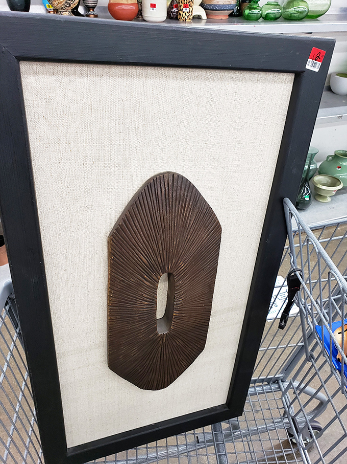 Abstract wall art that looks like it belongs in a gallery but costs less than lunch. The perfect conversation starter for your living room.