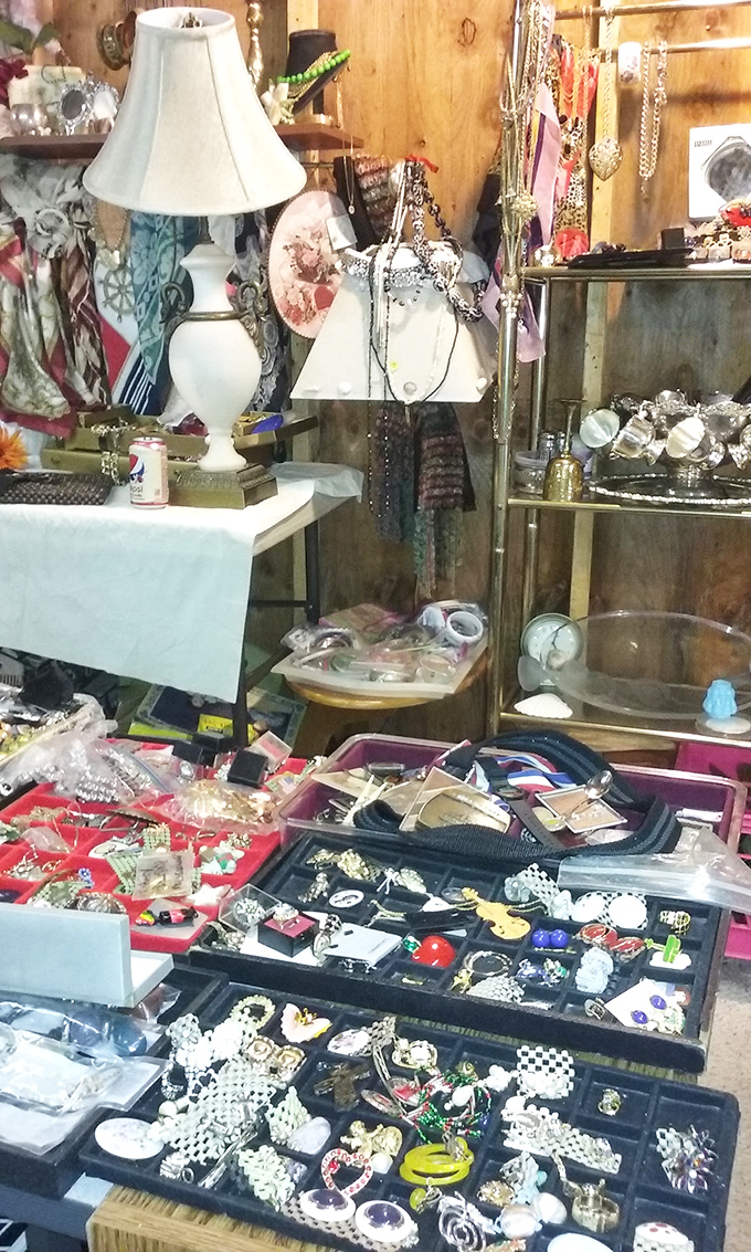 Treasure trove of trinkets where vintage brooches and costume jewelry await their chance to become someone's "Where did you get that?" conversation starter.