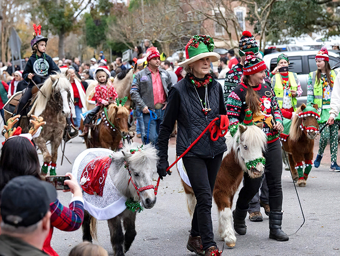 Aiken's Christmas parade proves that holiday spirit is even more magical when delivered on miniature horses decked out in seasonal finery.