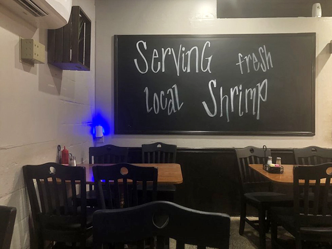 The chalkboard doesn't lie. When a place advertises "fresh local shrimp," it's not marketing&mdash;it's a mission statement.