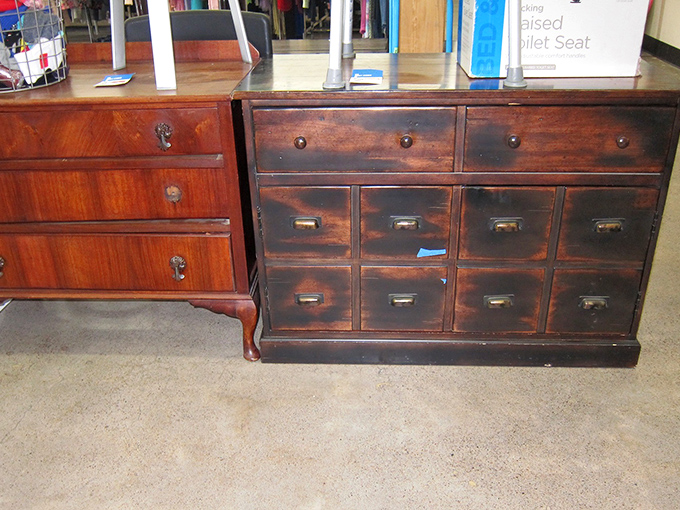 These aren't just dressers—they're time machines. That apothecary-style cabinet probably held everything from love letters to fishing lures.