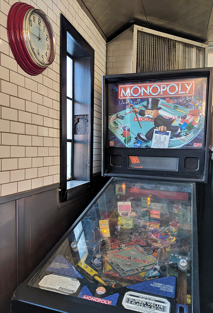Even the entertainment is delightfully retro &ndash; a Monopoly pinball machine waiting for quarters and offering nostalgia by the minute.