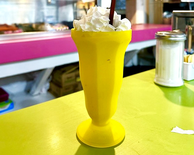 A banana shake so thick your straw stands at attention. This sunny yellow masterpiece is Florida sunshine in drinkable form.