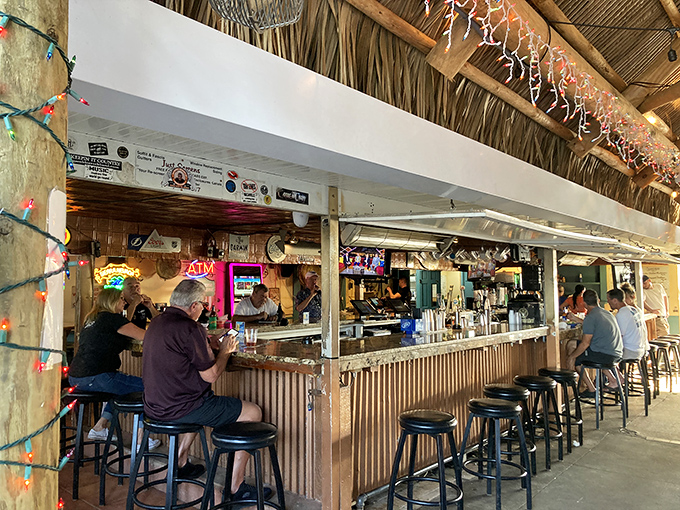 The bar isn't trying to be trendy&mdash;it's trying to be your favorite place to perch while watching boats drift by and troubles float away.