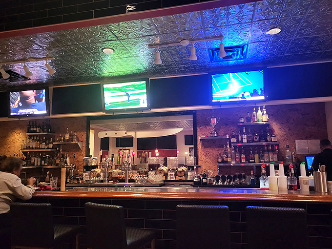 A bar stocked for serious business&mdash;because sometimes the perfect Manhattan is the only appropriate prelude to a perfect steak.