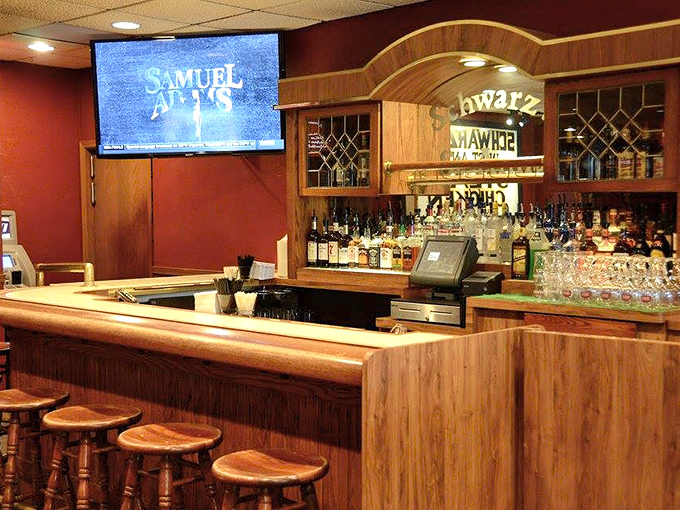 The bar beckons with promises of perfectly mixed cocktails to complement your beef adventure.