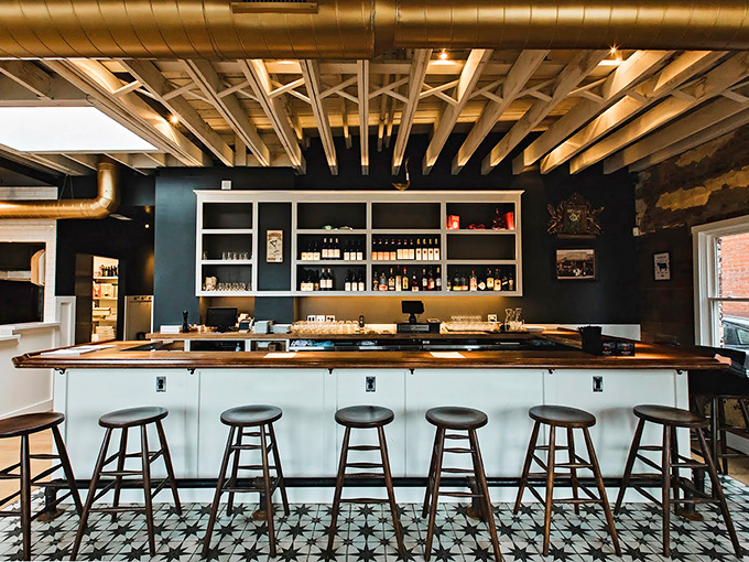 A bar that invites you to linger, where the stools aren't just seats but front-row tickets to the cocktail show.