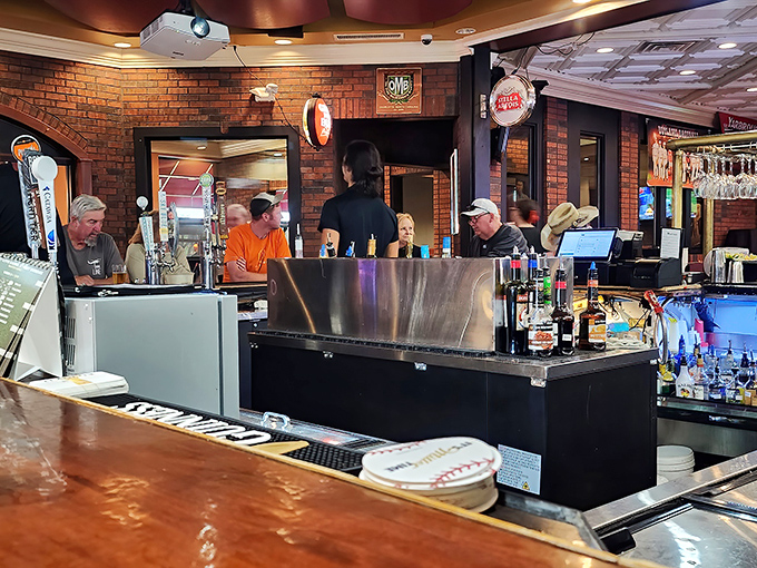 The bar's bustling energy creates that perfect background hum—like the restaurant equivalent of a favorite song playing just loud enough.