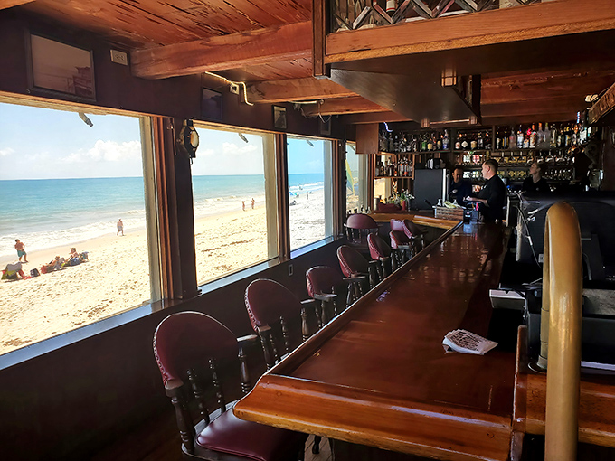 The bar offers front-row seats to nature's greatest show &ndash; Atlantic waves crashing while bartenders craft the perfect coastal cocktail.