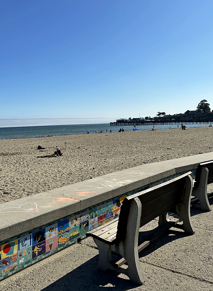Capitola's main beach offers that perfect California combination&mdash;golden sand, blue water, and benches for those of us who've earned a rest.
