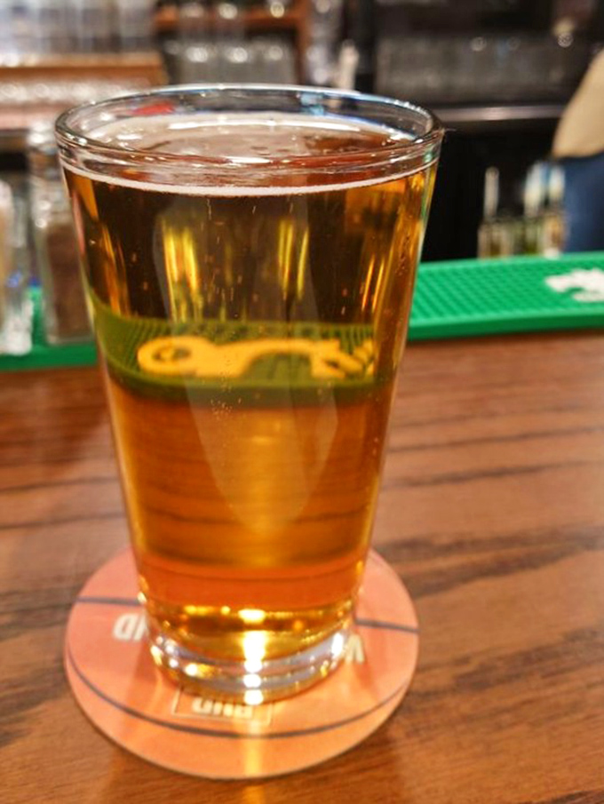 Nothing complements fried chicken like a cold beer. This golden glass of happiness makes every bite taste even better.