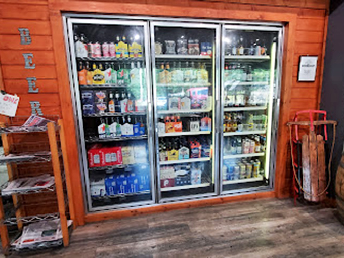 The beverage cooler&mdash;where decisions get tough and "I'll take one of each" becomes a legitimate consideration after a long hike.