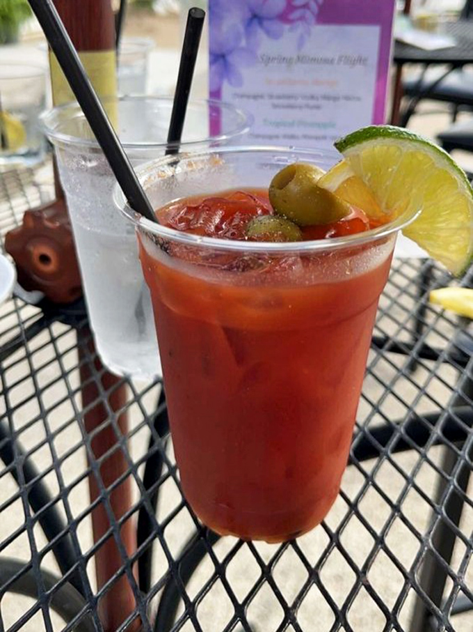 A Bloody Mary that's practically a meal. Garnished with olives and lime, it's the weekend's perfect liquid ambassador.