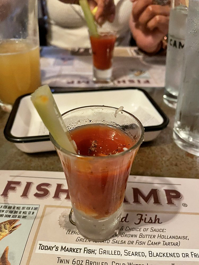 The bar at Owen's doesn't just serve drinks—it serves stories, with license plates and memorabilia as conversation starters.