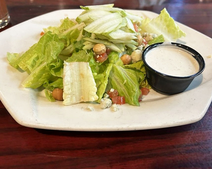 This isn't just any salad&mdash;it's a carefully orchestrated symphony of crisp greens, tangy blue cheese, and crunchy chickpeas that makes vegetables exciting again.